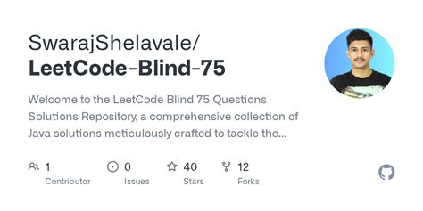 Github Swarajshelavaleleetcode Blind 75 Welcome To The Leetcode Blind 75 Questions Solutions