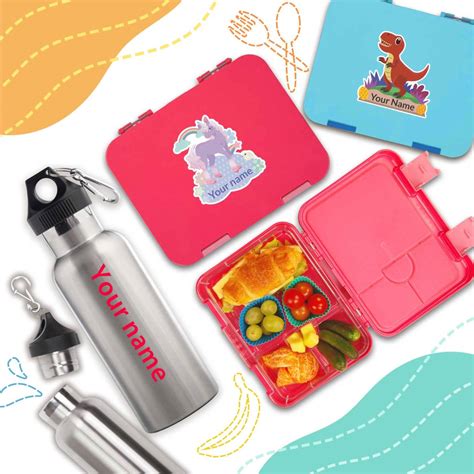 Personalised Lunch Boxes Personalised Water Bottles