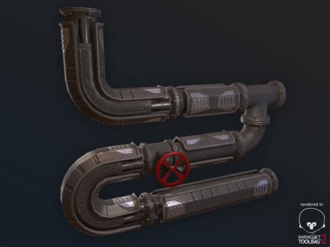 Artstation Scifi Pipes Adrian Brito