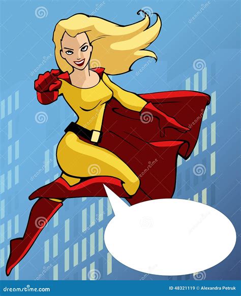 Super Girl Stock Vector Illustration Of Heroic Positive 48321119