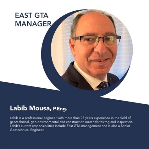 Meet Labib Mousa Labib Is A Professional Engineer With More Than 25
