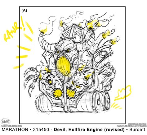The Doodles Designs And Art Of Christopher Burdett Hellfire Engine