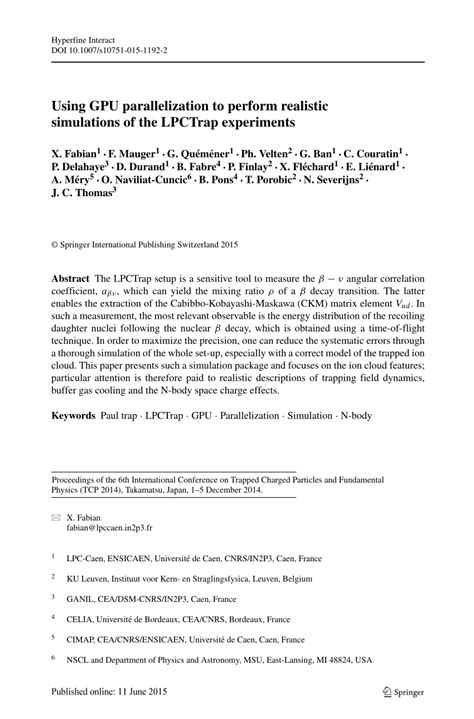 Pdf Using Gpu Parallelization To Perform Realistic Simulations Of The