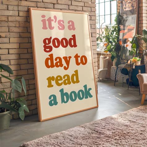 Reading Quote Illustration Wall Art With Oak Or Ash Frame Unframed