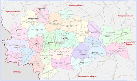 Карта курской области распечатать