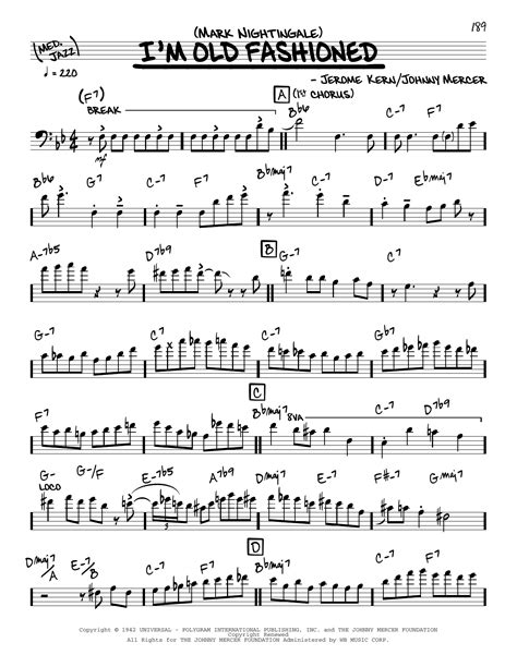 Mark Nightingale Im Old Fashioned Sheet Music Notes Chords Sheet