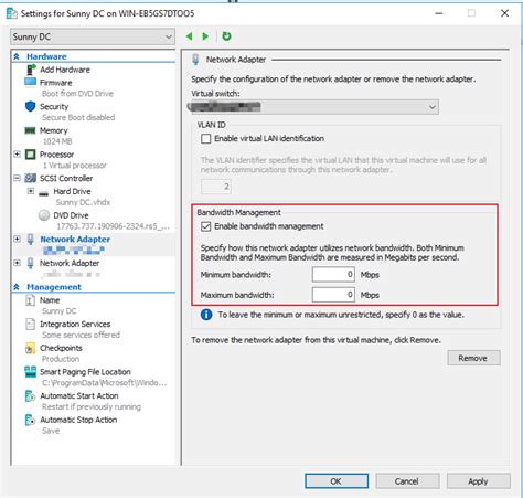 Hyper V Host Network Adapter Is Limited To 100mb But Guests Run At 1gb Microsoft Qanda