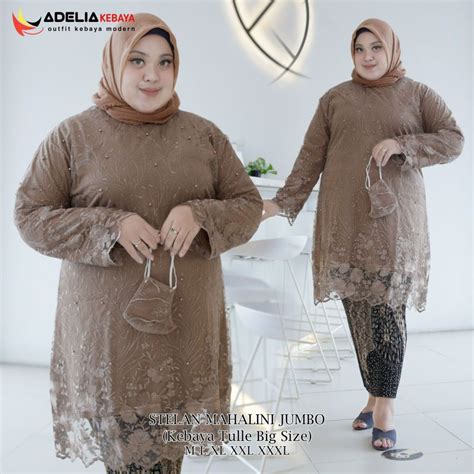 Jual New Set Kebaya Tunik Jumbo Xxxl 130 Cm Kebaya Pesta