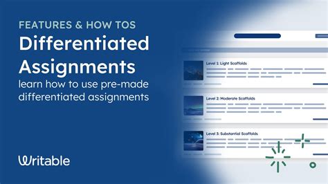 How To Use Differentiated Assignments In Writable Writable