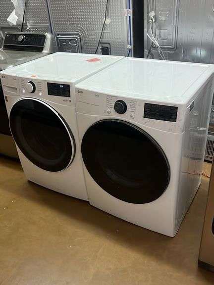 2pc Lg 45 Cu Ft White Front Load Washer Model Wm3600hwa And