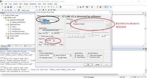 Error While Using St Link V2 With Stm32f103c8t6 B