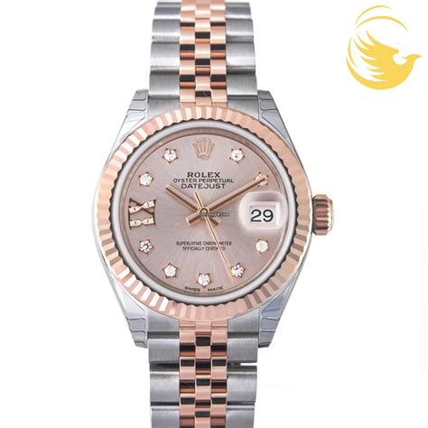 Rolex Datejust 279171 Mặt Hồng Cọc Số Sao Kim Cương 28mm