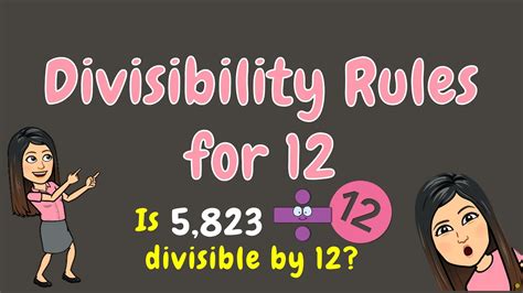 Divisibility Rules For 12 Grade 5 Youtube