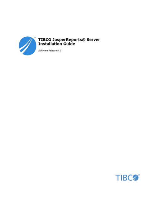 jasperreports server install guide pdf