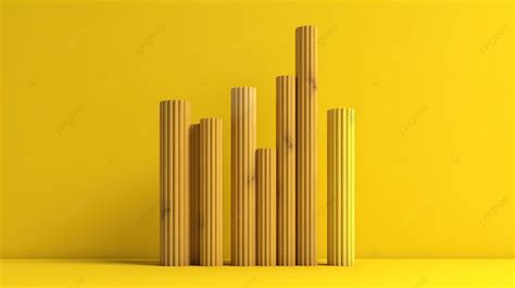 생생한 노란색 배경에 나무 기둥이 있는 3d 렌더링된 개념 비즈니스 차트 사업 성장 그래프 증가 성장 그래프 배경 일러스트 및 사진 무료 다운로드 Pngtree