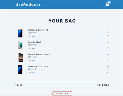 Cart With Usereducer In React Js Behance