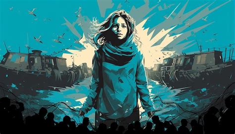 Premium Ai Image World Refugee Vector Art