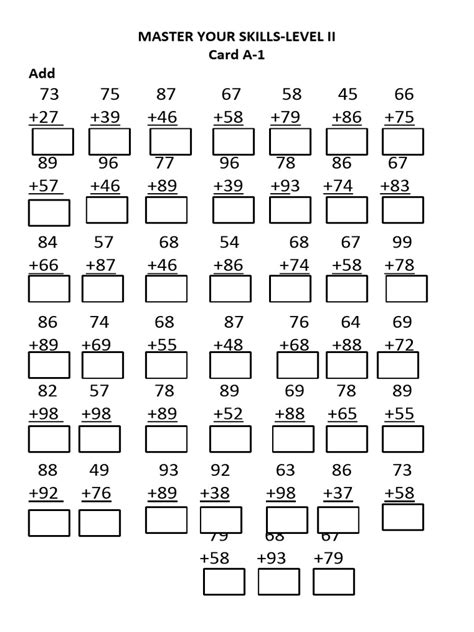 Window Cards For Math Drill Pdf