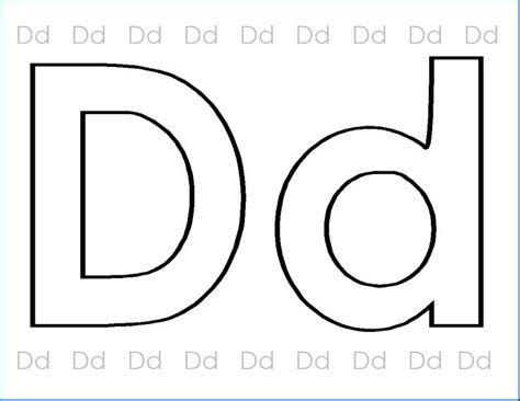 Printable Letter D Templates Letter D Template Free Printable Lower