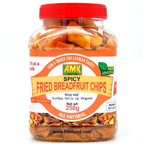 Amk Spicy Fried Bread Fruit Chips 250g Lakfood