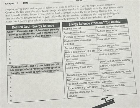 Solved Period Chapter 12 Date Keeping Energy Input And Output In