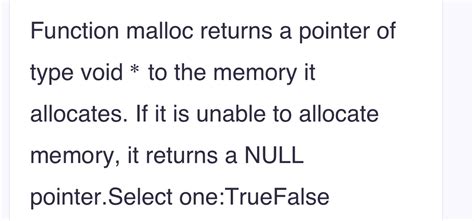 Solved Function Malloc Returns A Pointer Of Type Void ﻿to