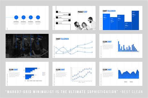 Grids Minimal Powerpoint Template By Dublin Design TheHungryJPEG