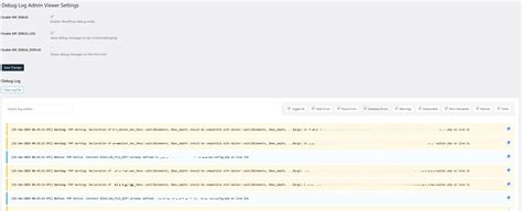 Debug Log Admin Viewer Wordpress Plugin