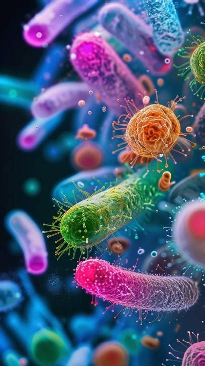 Free Vibrant Microbial Universe Photo Microbes Bacteria Vibrant