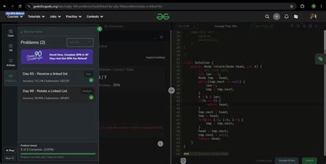 Umesh Mishra On Linkedin Gfg160 Geeksforgeeks Problemsolving Dailycoding
