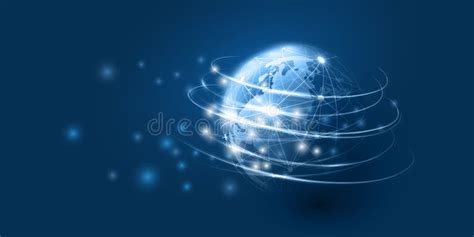 Abstract Blue Minimal Style Cloud Computing Networks Structure Telecommunications Concept