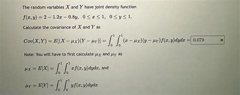 Answered The Random Variables X And Y Have Joint Bartleby