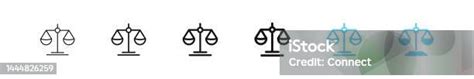 정의 아이콘입니다 스케일 가중치 기호 균형 아이콘 벡터 기호입니다 검은색에 대한 스톡 벡터 아트 및 기타 이미지 검은색 균형 무게 Istock