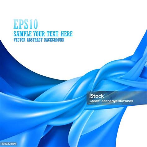 파란색 추상적인 디자인 배경 새틴 부드러운 텍스처 흰색 절연 벡터 일러스트 레이 션 0명에 대한 스톡 벡터 아트 및 기타 이미지 0명 개념 곡선 Istock