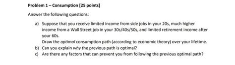 Solved Problem 1 Consumption 25 Points Answer The