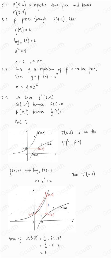 Solved Question 5 In The Diagram The Graphs Of F X Log Ax And G Are Drawn Graph G Is The