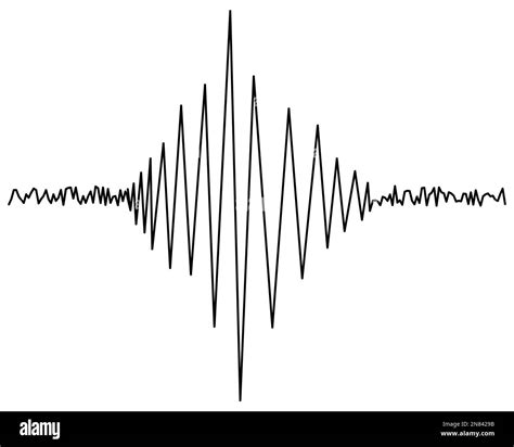 Seismogram Recording Earthquake Shock Activity Seismograph Data Sketch Zigzag Line Sound
