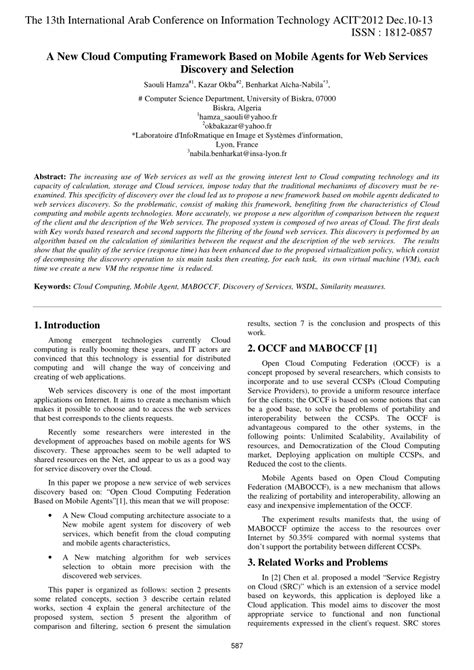 Pdf A New Cloud Computing Framework Based On Mobile Agents For Web