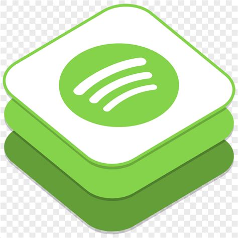 Spotify Square App Icon Black And Green Png Citypng