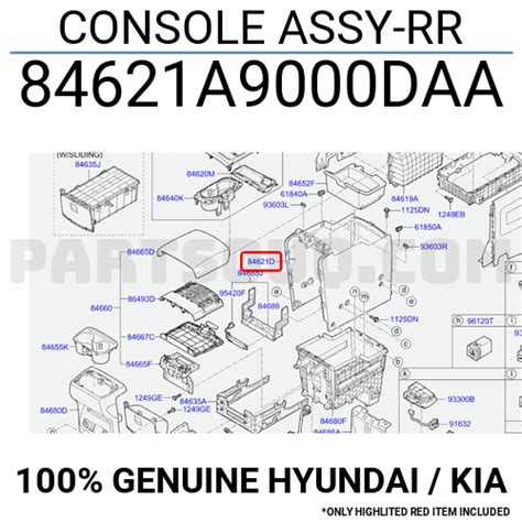 Console Assy Rr 84621a9000daa Hyundai Kia Parts Partsouq