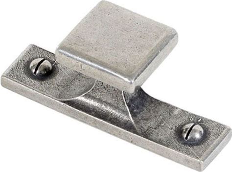Finesse Fd678 Newton Square Pewter Cabinet Knob And Backplate 75mm X