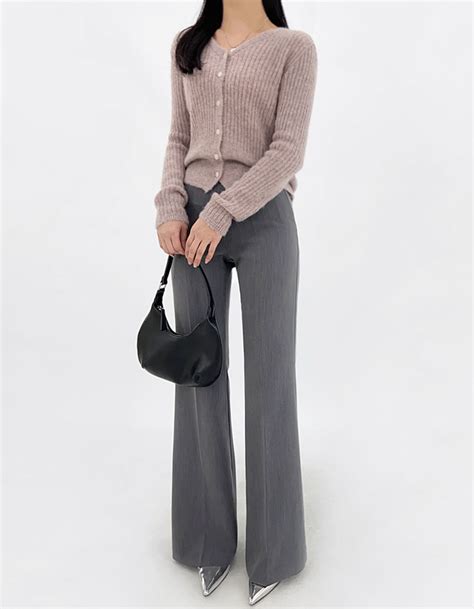 브올 헤일리 스판 슬림 롱 부츠컷 슬랙스 위시버킷