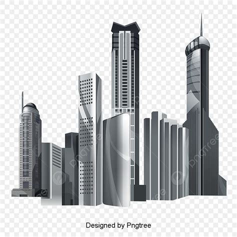 Building Material Vector Art Png Creative City Building Vector