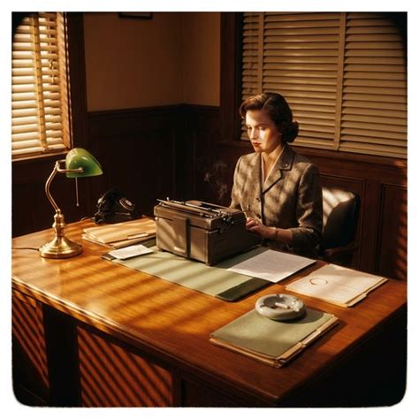 Free 1950s Secretary Typing Image Vintage Office Secretary