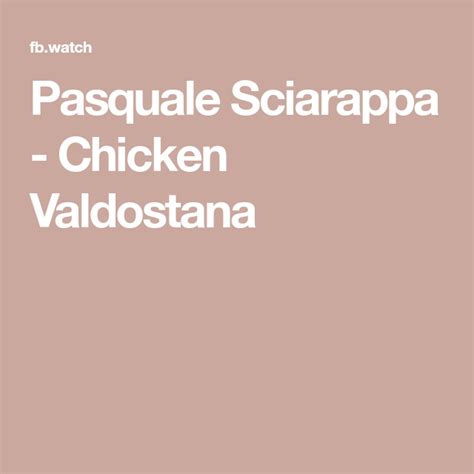 Pasquale Sciarappa Chicken Valdostana Chicken Recipes Chicken Recipes