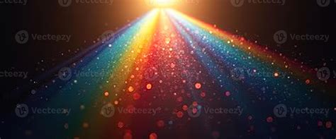 Abstract Rainbow Light Beam With Glittering Particles 50508270 Stock