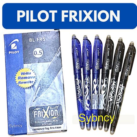 Pilot Frixion Ballpen 0 5 Refill Ballpen With Eraser Black Blue
