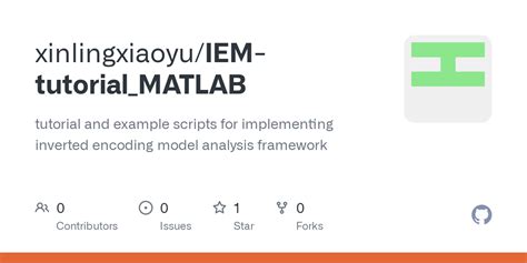 Github Xinlingxiaoyuiem Tutorialmatlab Tutorial And Example