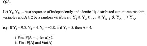 solved q23 let yı y2 be a sequence of independently