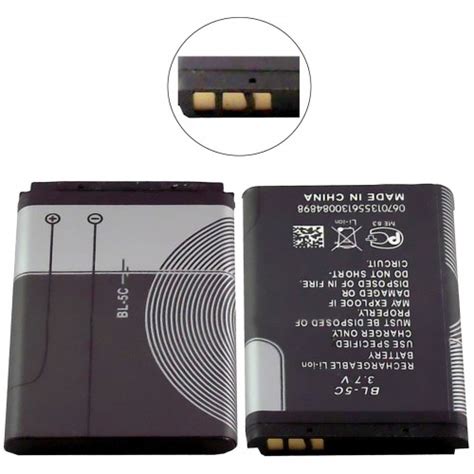 BL-5C Replacement Battery 3.7V 1020mAh Capacity 3.8Wh